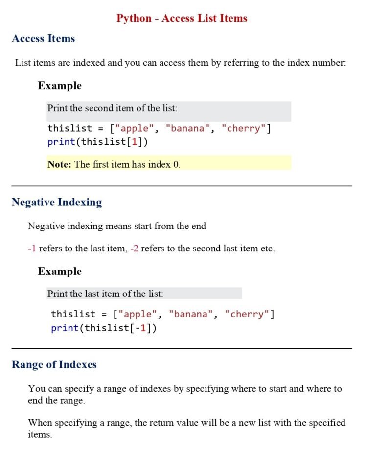 Python Lists (Session 10) PDF - Connect 4 Techs