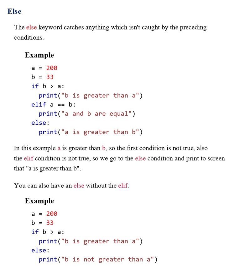 Python If – Else (Session 14) PDF - Connect 4 Techs