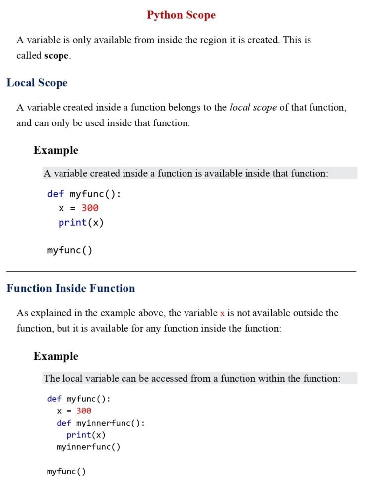 Python Scope (Session 23) PDF - Connect 4 Techs