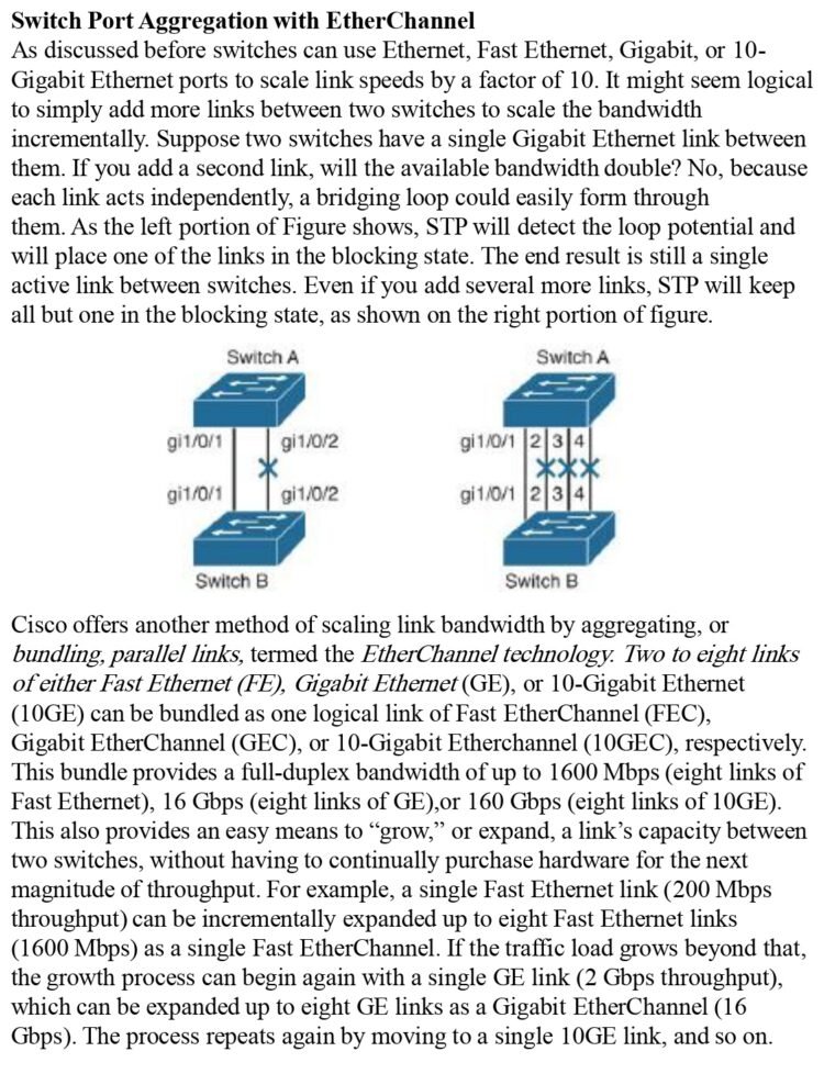 Summary Of Switch Port Aggregation with EtherChannel PDF - Connect 4 Techs